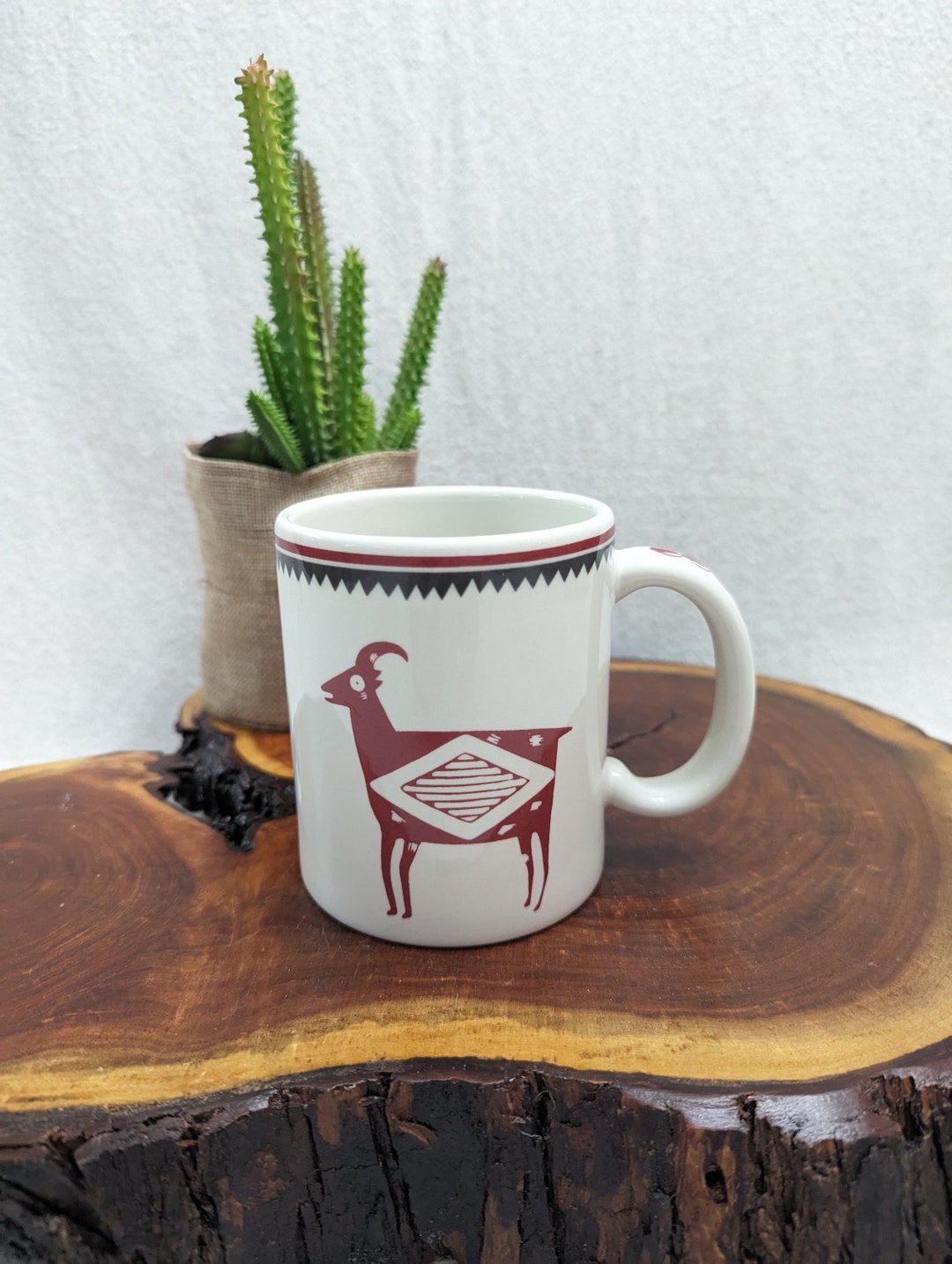 Ancient Mimbreno Indian Designs Coffee Cup Santa Fe Dining Car Service ...