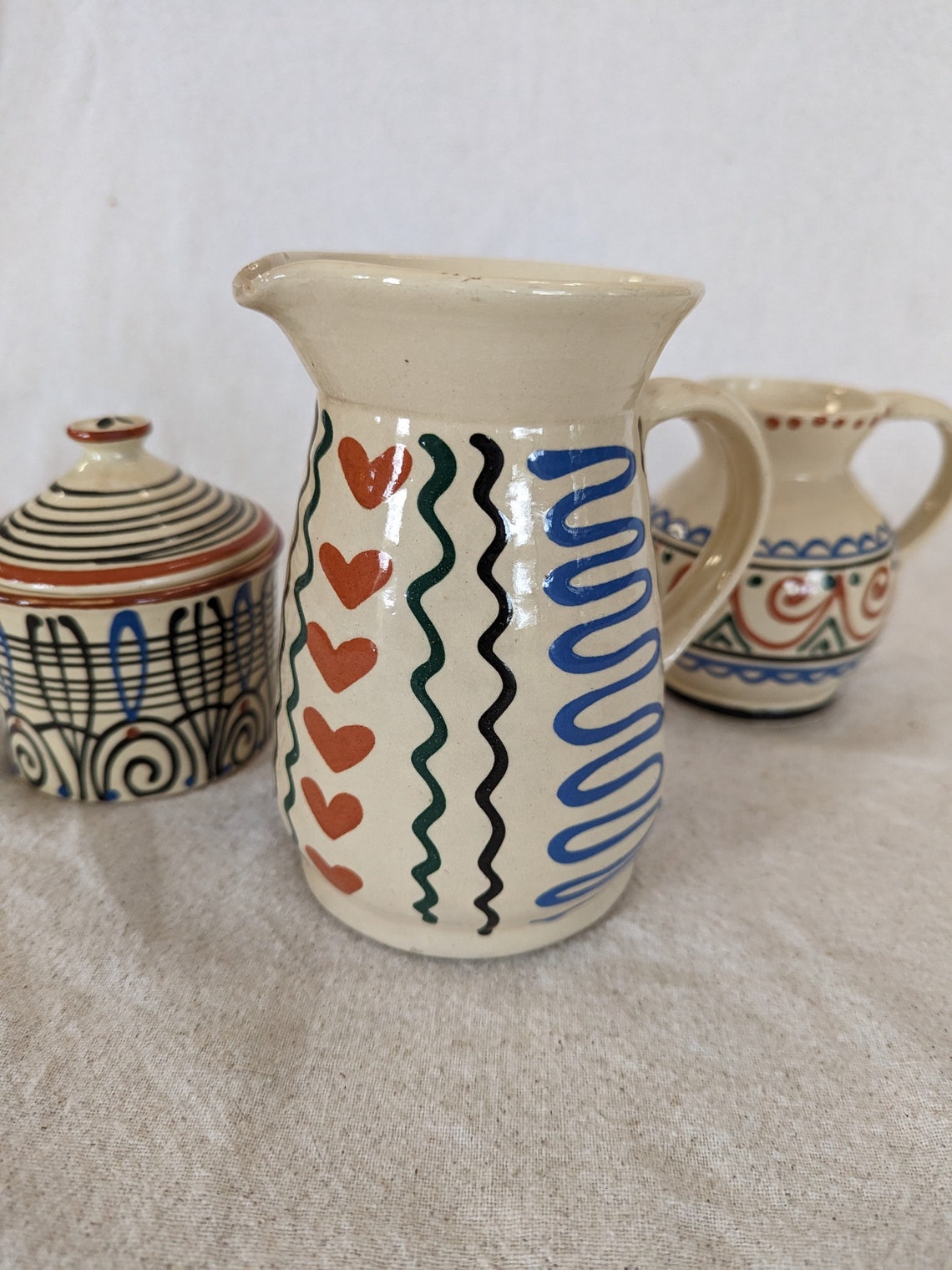 Tea/mocha Set pitcher Creamer Sugar Dish German - Etsy