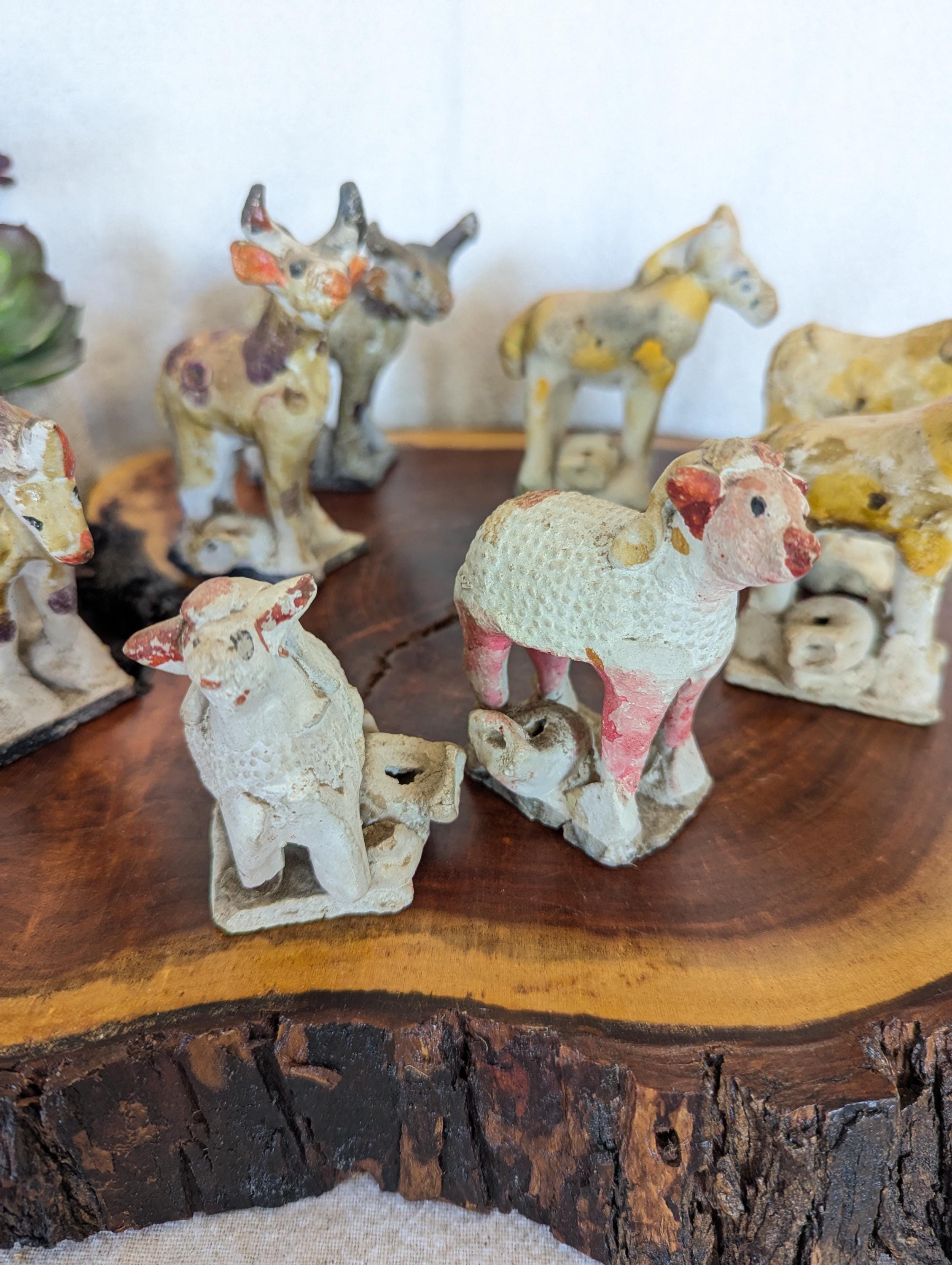 1940's, Primitive, Mexican, Clay Animal Whistles: Folk Art Collectibles ...