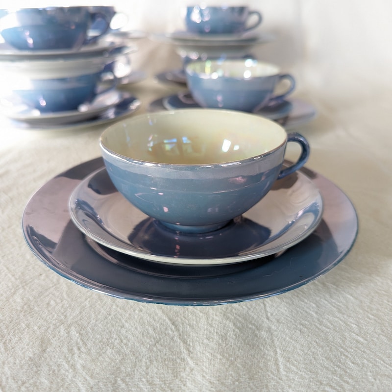 Blue Lusterware - Etsy