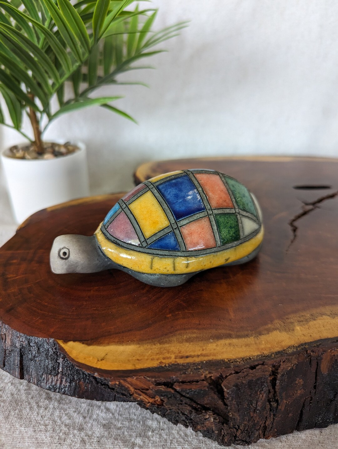 Raku Pottery Tortoise or Turtle Glazed South Africa 2 3/4 X 5 X 2 ...
