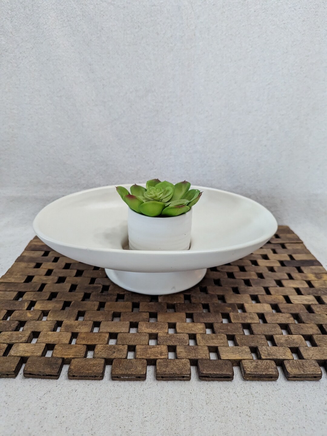 Floraline (mccoy Pottery) - White Compote - 1960's - Beautiful Ceramic ...