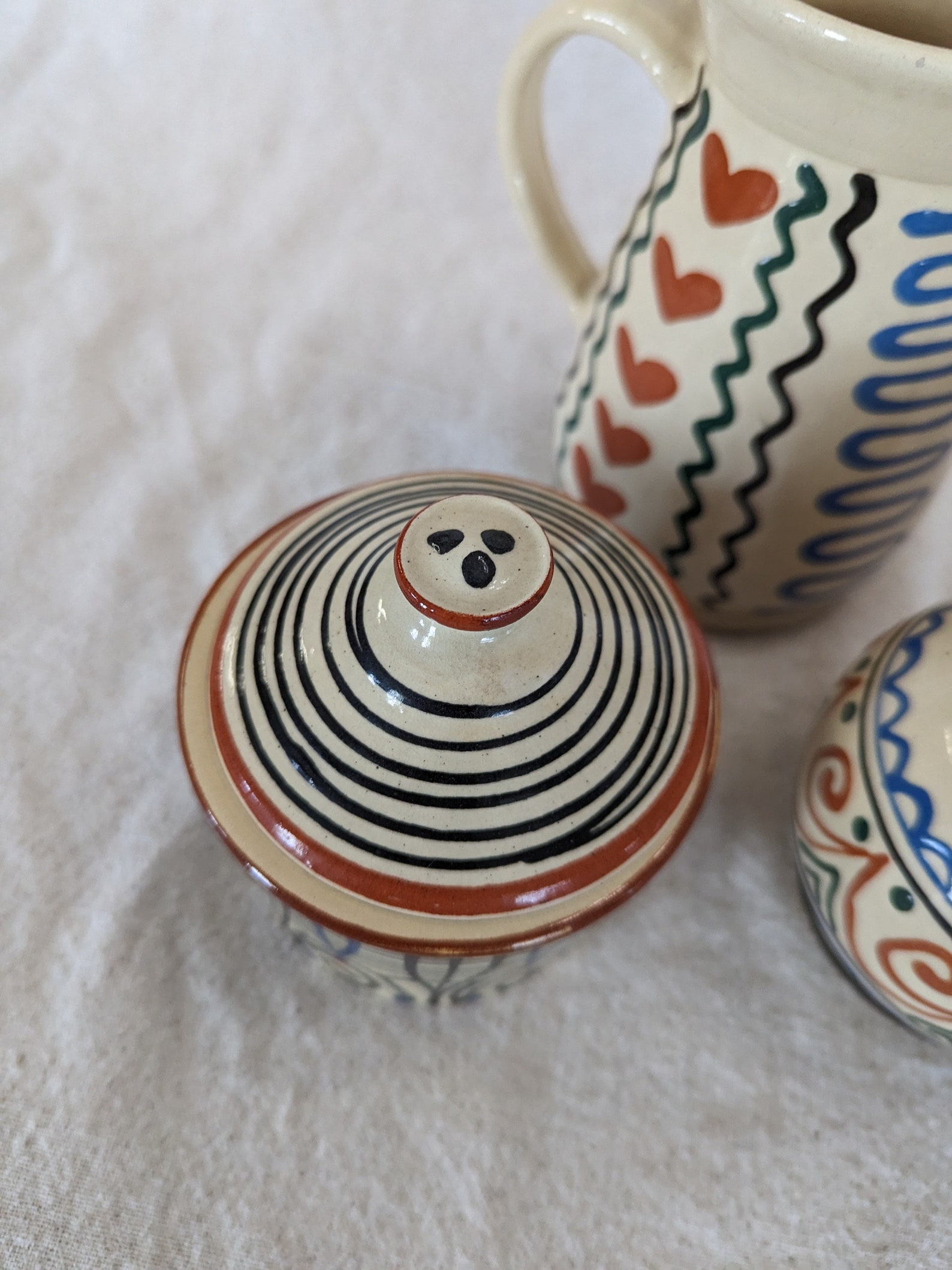 Tea/mocha Set pitcher Creamer Sugar Dish German - Etsy