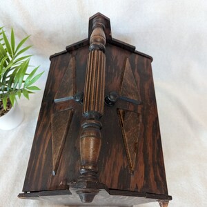 Old Sewing Box With Turned Handle Two Doors Open for Easier Access ...