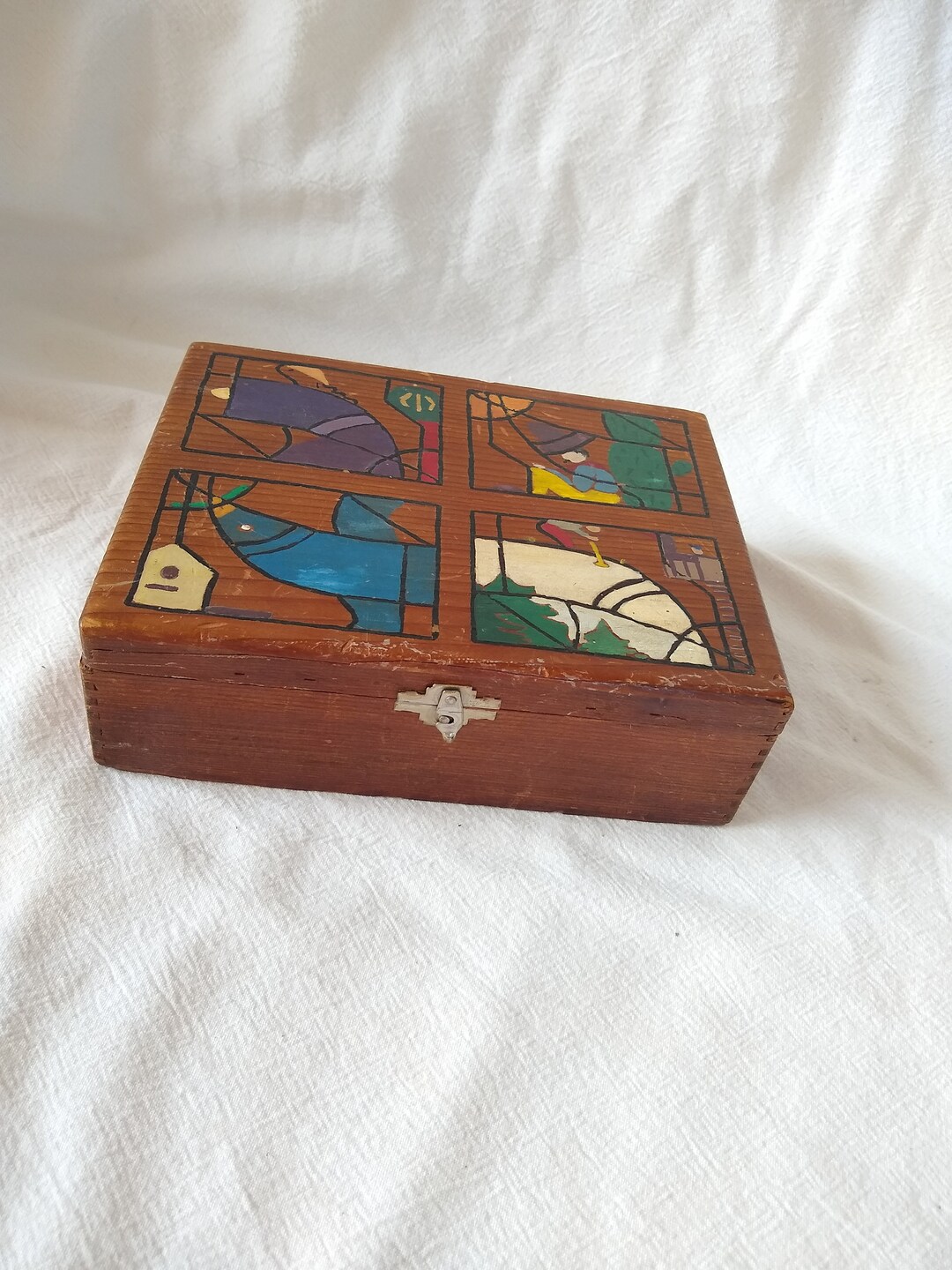 South American Primitive Folk Art Box Dovetailed Silver - Etsy