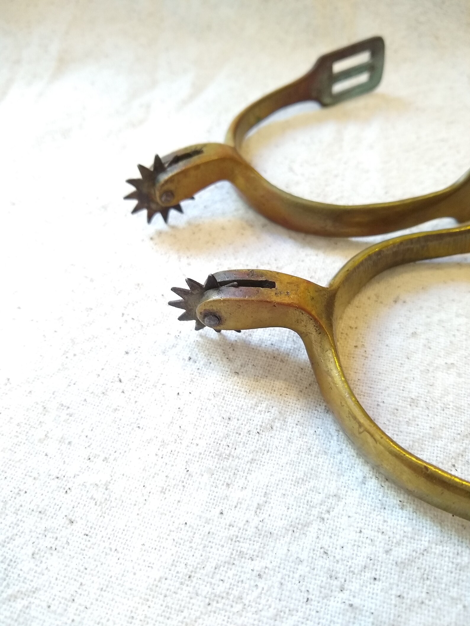 Antique Brass Spurs W/working Rowels 4 1/4 Long X 3 - Etsy