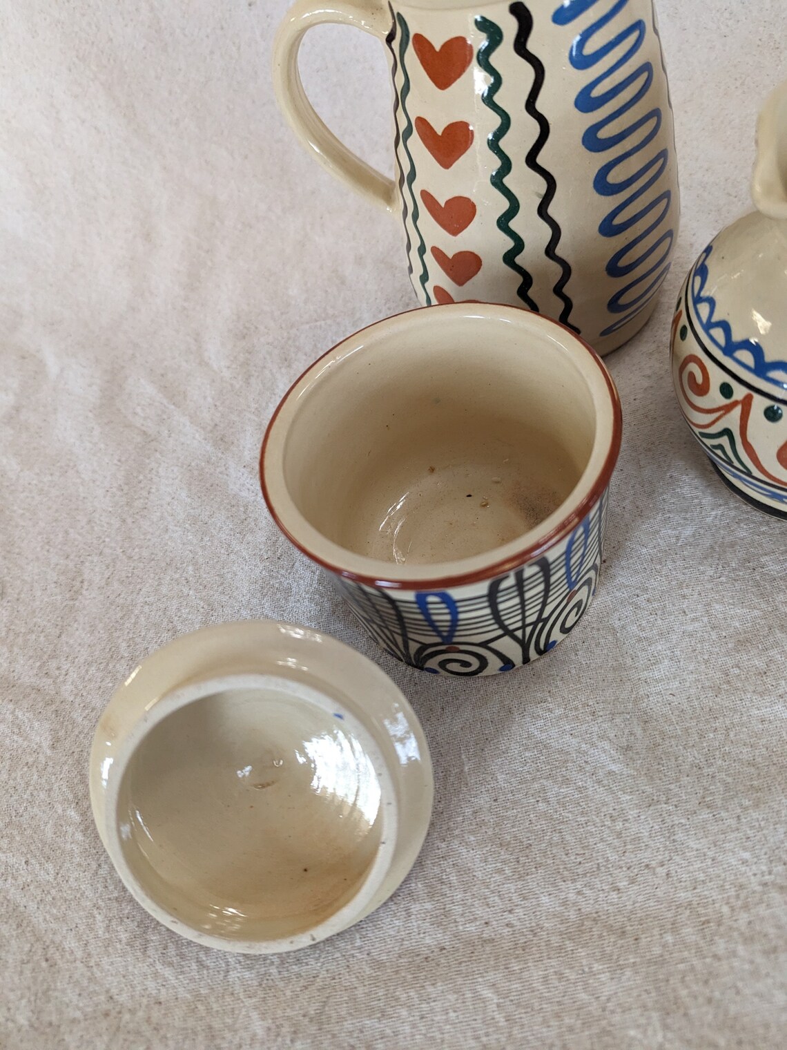 Tea/mocha Set pitcher Creamer Sugar Dish German - Etsy