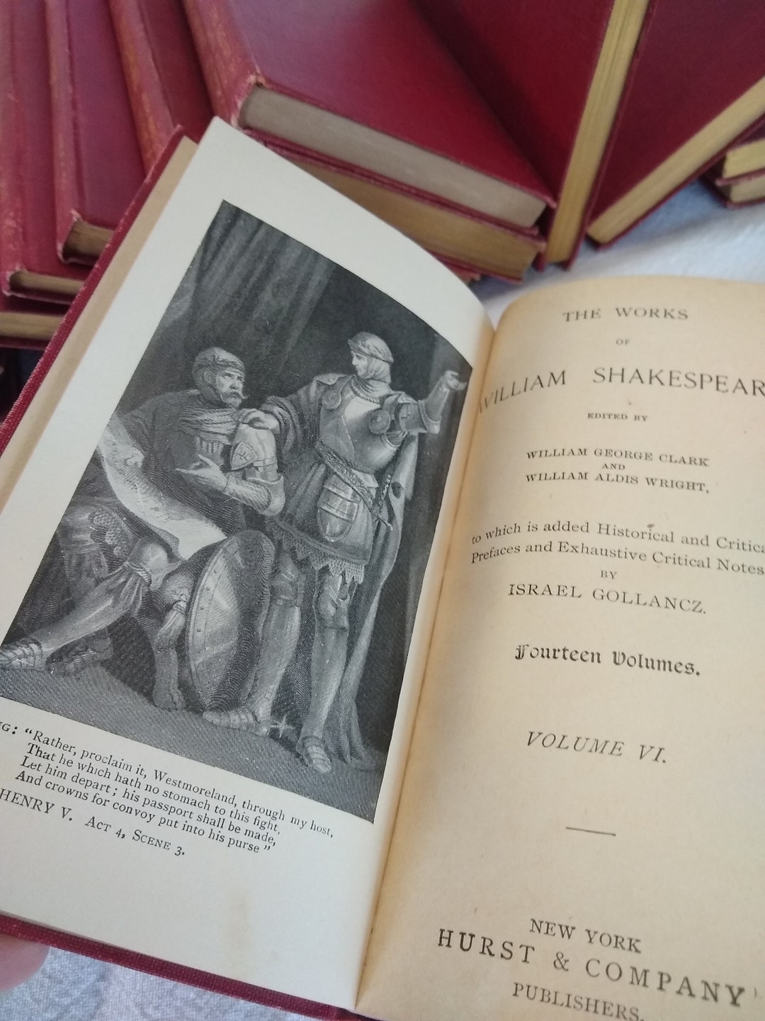Shakespeare Books - 118 Years Old!! 14 Volumes of Shakespeare Plays and ...