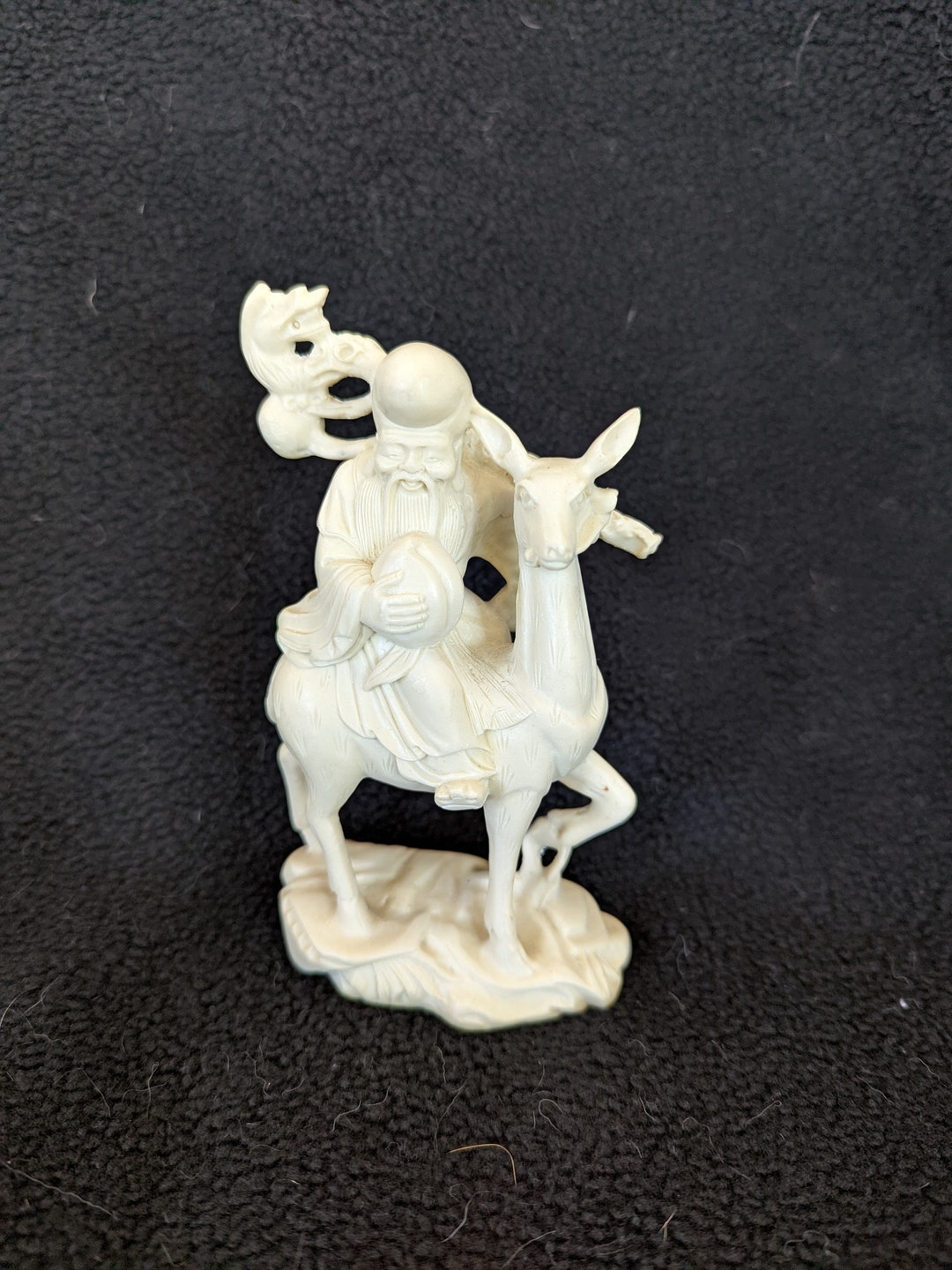 RARE! Chinese Deity Shouxing (shalou) - God of Longevity - Ivorine Faux ...