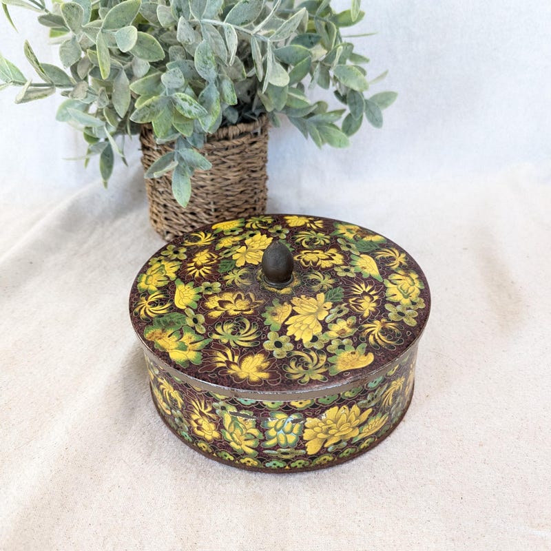 Floral Tin Box - Etsy