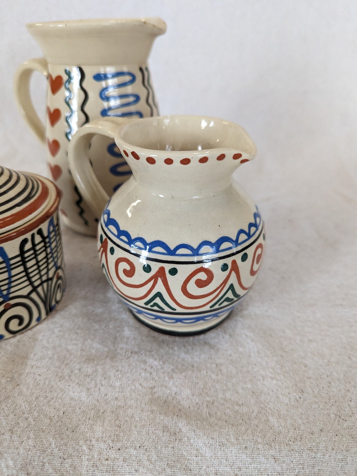 Tea/mocha Set pitcher Creamer Sugar Dish German - Etsy