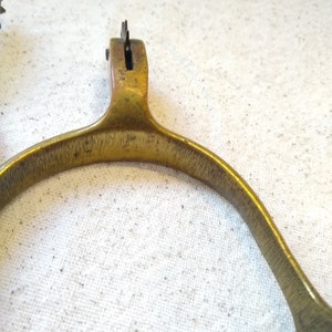 Antique Brass Spurs W/working Rowels - 4 1/4" Long X 3 1/8" Wide ...