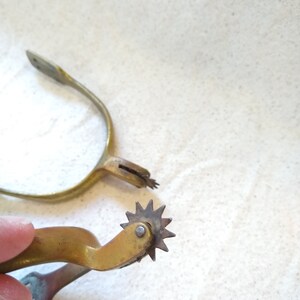 Antique Brass Spurs W/working Rowels - 4 1/4" Long X 3 1/8" Wide ...