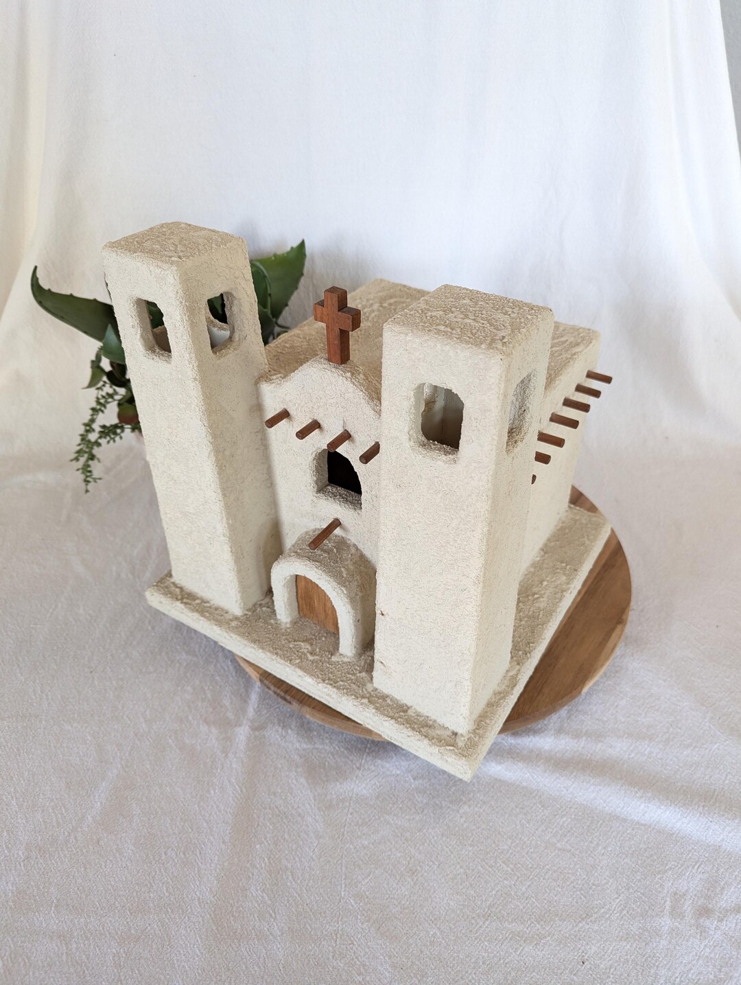 RESERVED FOR MORALES - Adobe Church Model - Wood and Stucco - 12" X 11 ...
