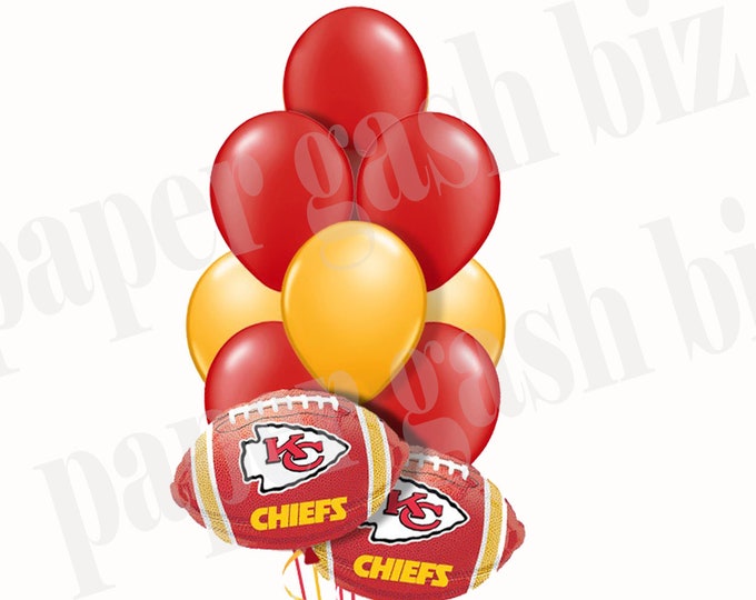 Kc Chiefs Balloons Kansas City Chiefs Balloons KC CHIEFS - Etsy