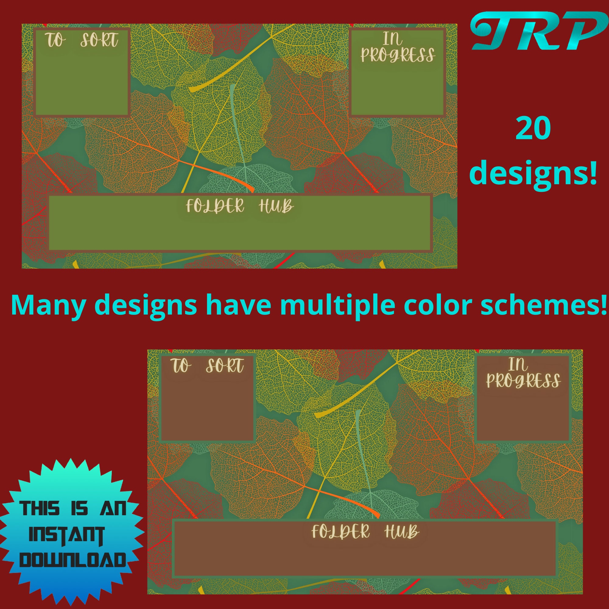 Desktop Wallpaper Organizer Fall Desktop Wallpaper Autumn - Etsy