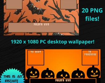 Aesthetic Halloween Desktop Wallpaper - Etsy