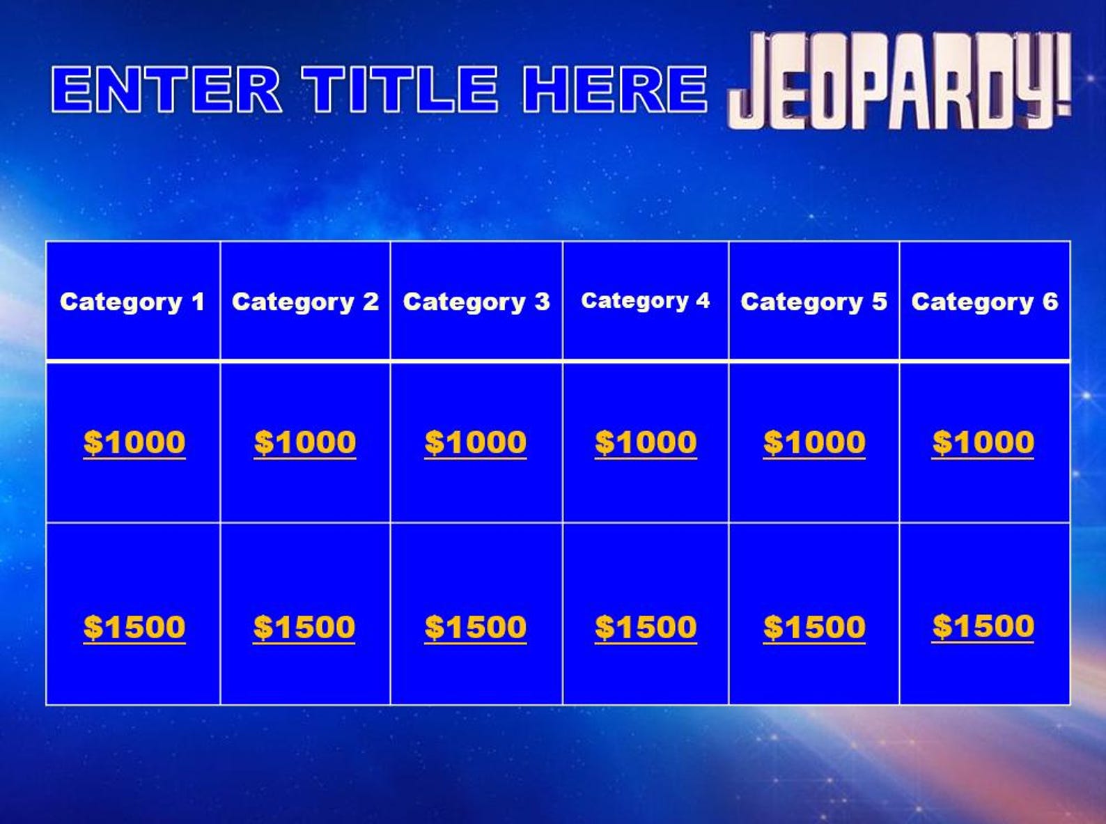 Jeopardy Game Deck Powerpoint - Etsy
