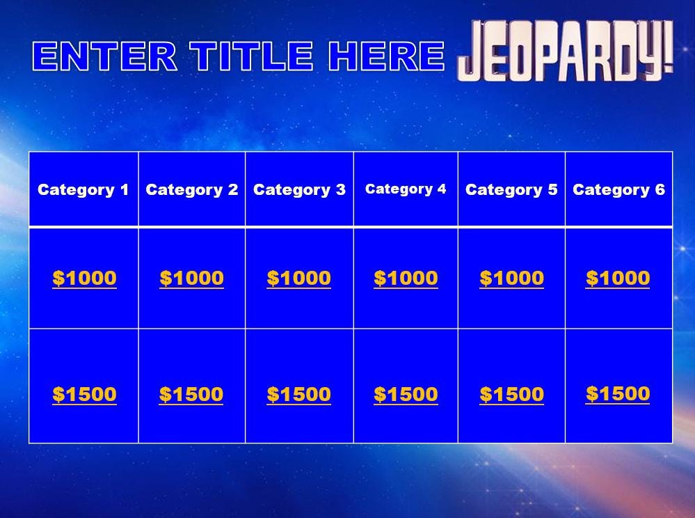 Jeopardy Game Deck Powerpoint - Etsy