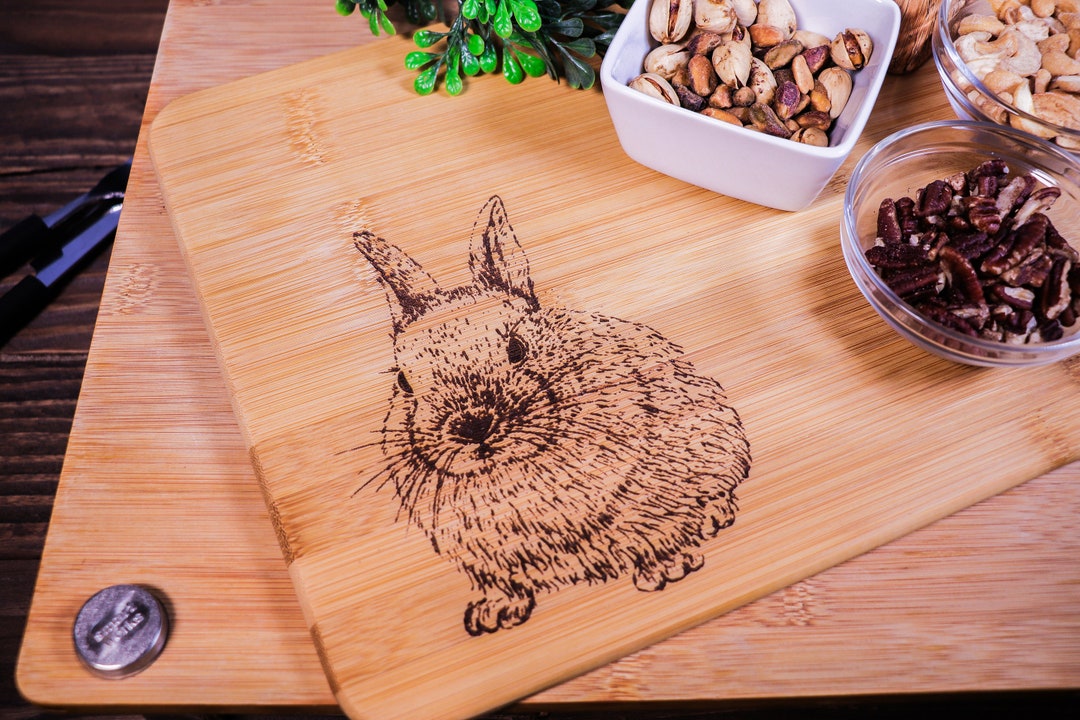 Bunny Rabbit Custom Engraved Cutting Board - Etsy