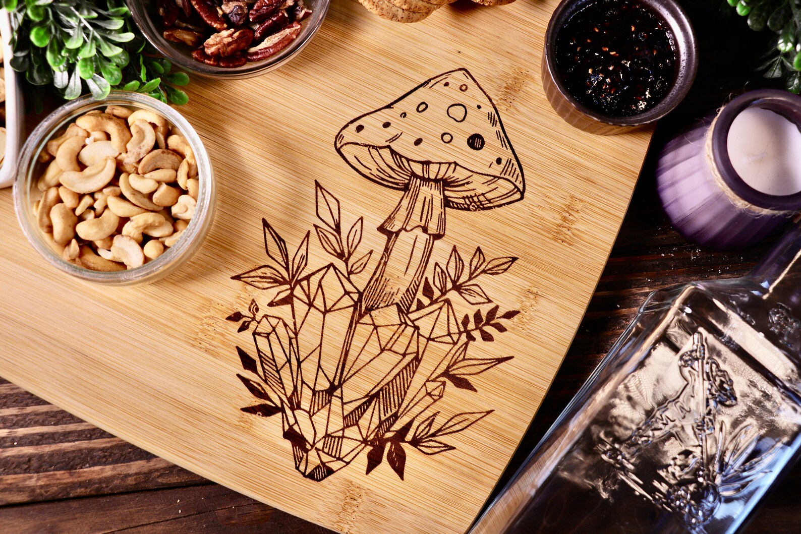 Mushroom Crystal Fungi Toadstool Gem Fantasy Bamboo Cutting - Etsy