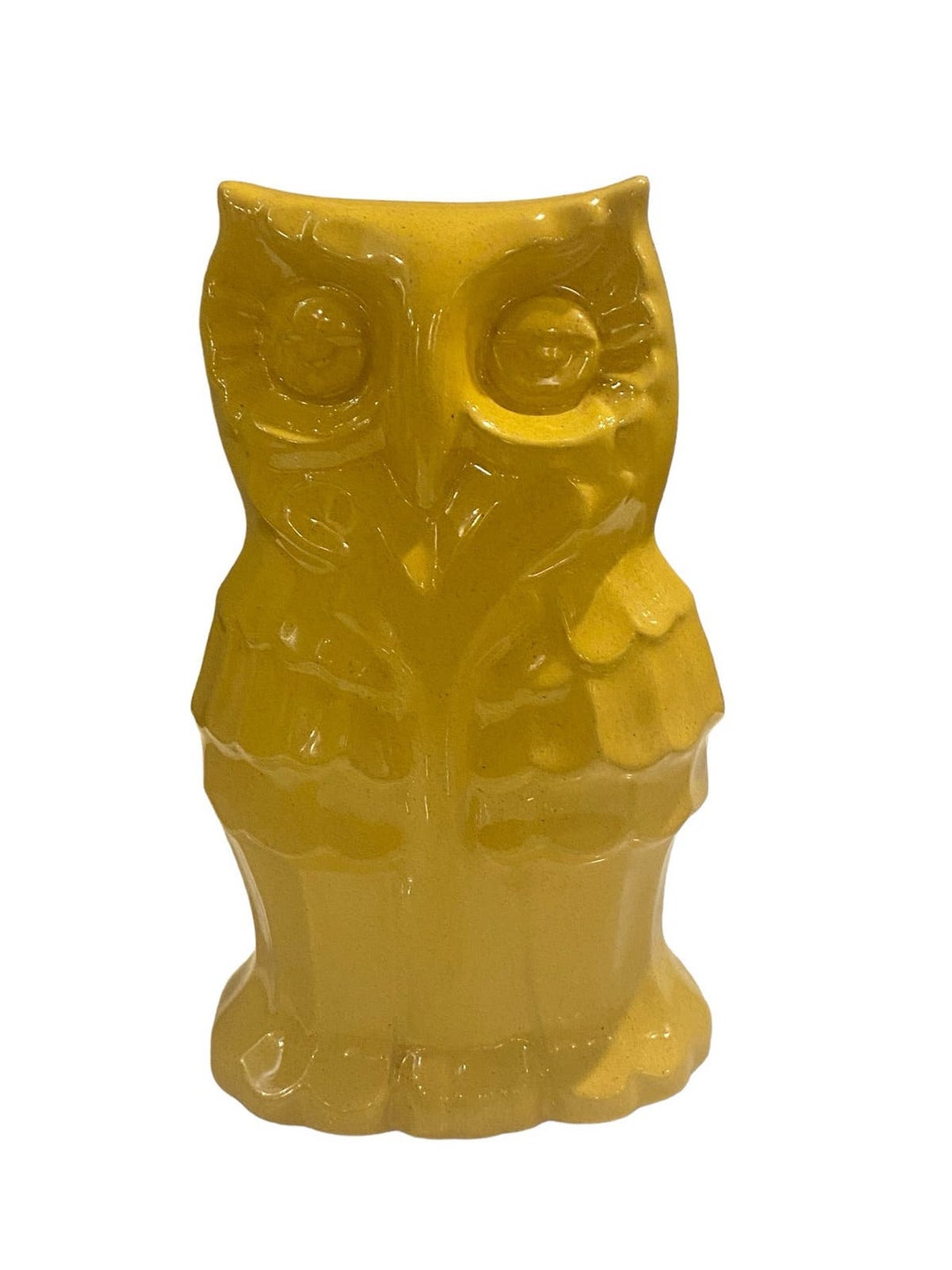 RARE MCM Mustard Yellow Frankoma Owl #110 Figurine - Etsy