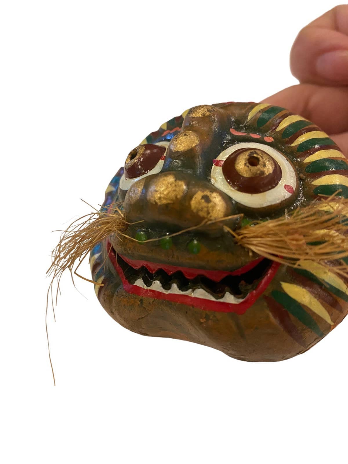 Vintage Japanese Dorei Oni Demon, Talisman Lucky Charm Clay Bell Signed ...