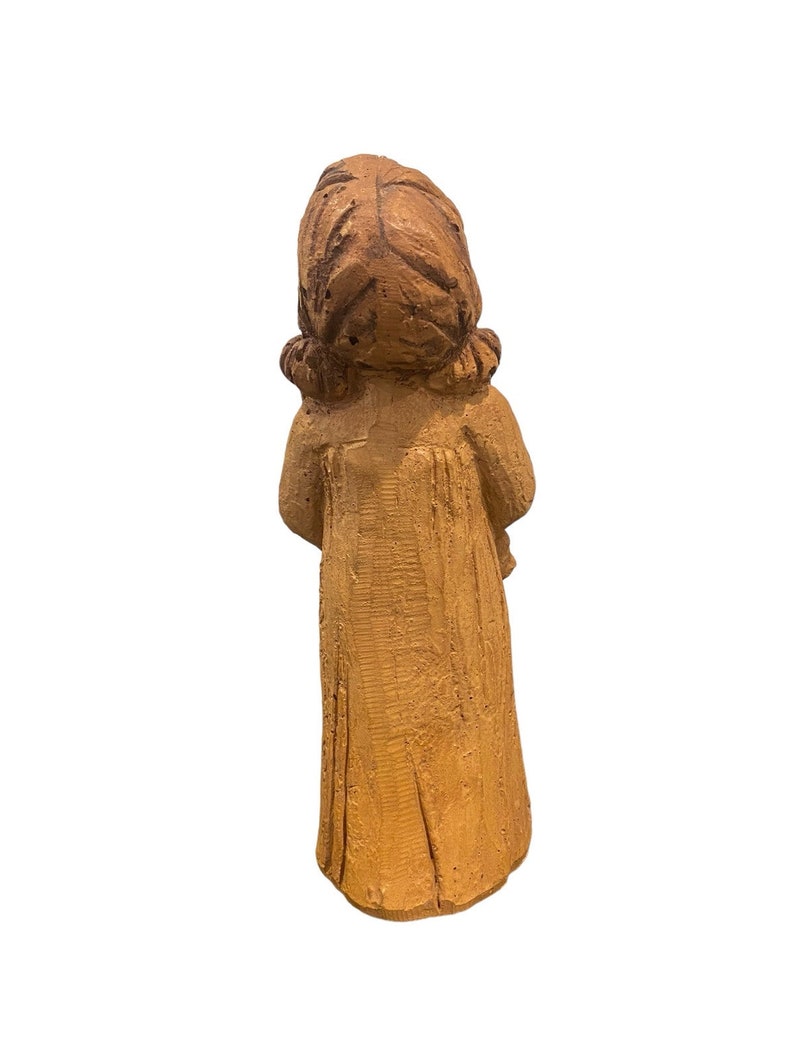 Lee Bortin Originals Clay Sculpture Figure Little Girl With Teddy Bear ...