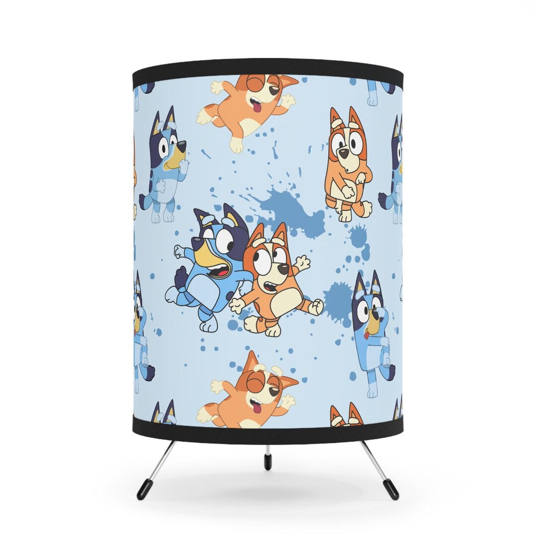 Bluey Tripod Lamp With High-res Printed Shade, USCA Plug - Etsy