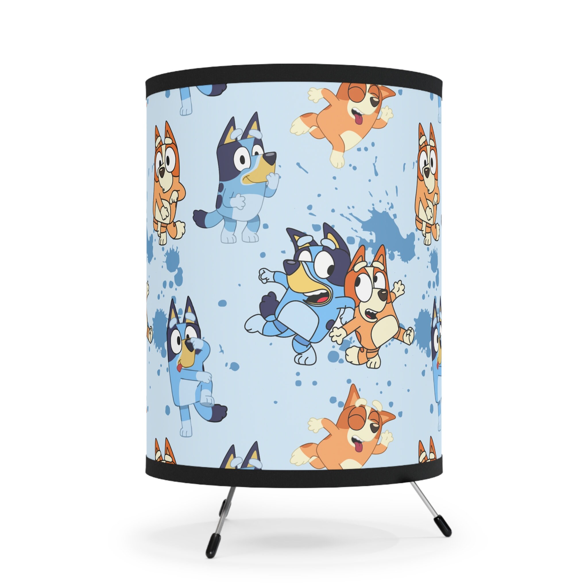 Bluey Tripod Lamp With High-res Printed Shade, USCA Plug - Etsy