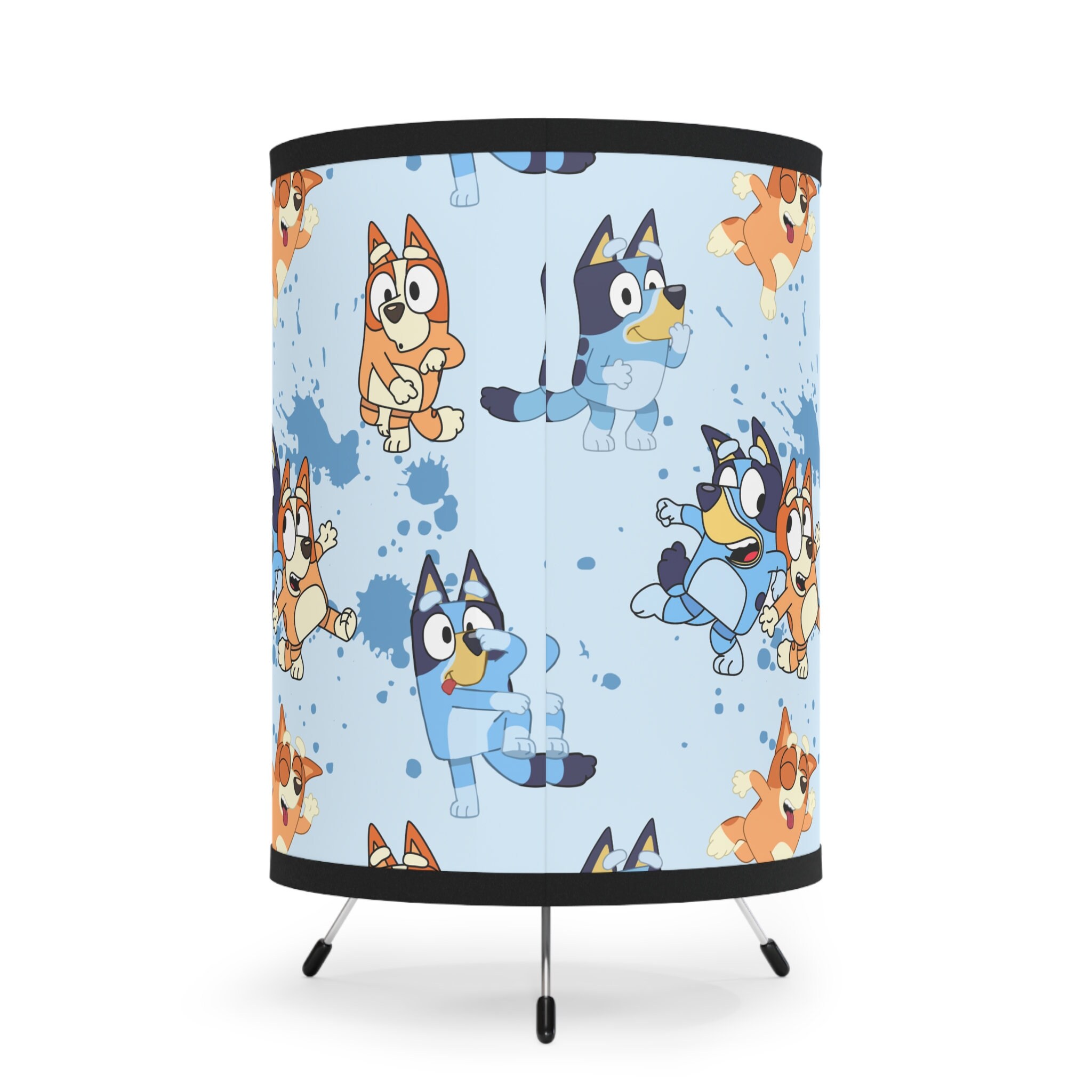 Bluey Tripod Lamp With High-res Printed Shade, USCA Plug - Etsy