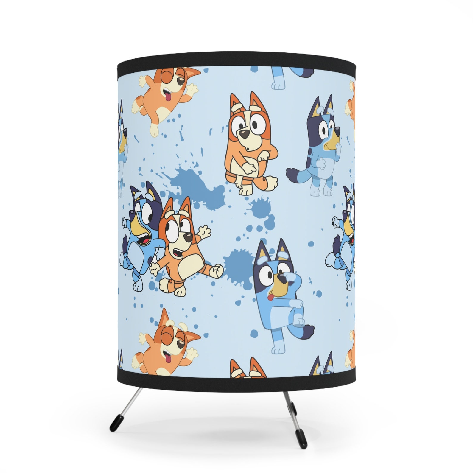 Bluey Tripod Lamp With High-res Printed Shade, USCA Plug - Etsy
