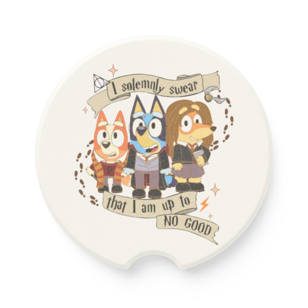 Bluey Harry Potter Soapstone Car Coaster - Etsy