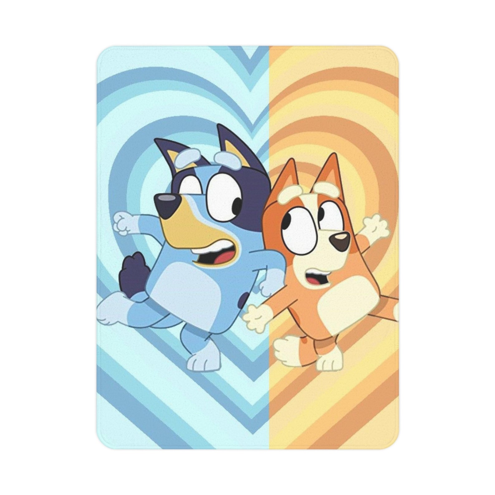 Blue & Orange Dog Toddler Blanket Bluey Blanket, Bluey Family Soft Cozy ...