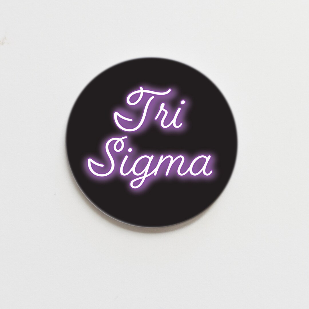 Tri Sigma Neon Greek Button - Etsy
