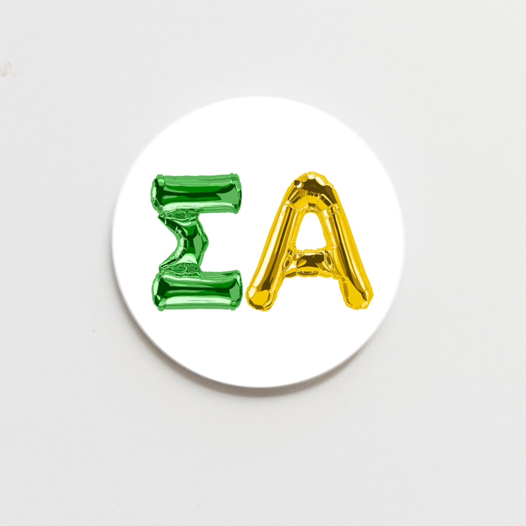 Sigma Alpha Greek Balloon Button - Etsy