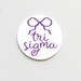 Tri Sigma Greek Bow Button - Etsy