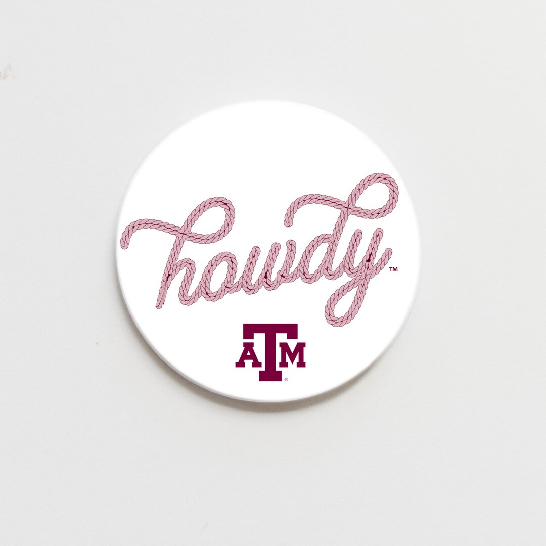 Texas A&M Howdy (white) Button - Etsy