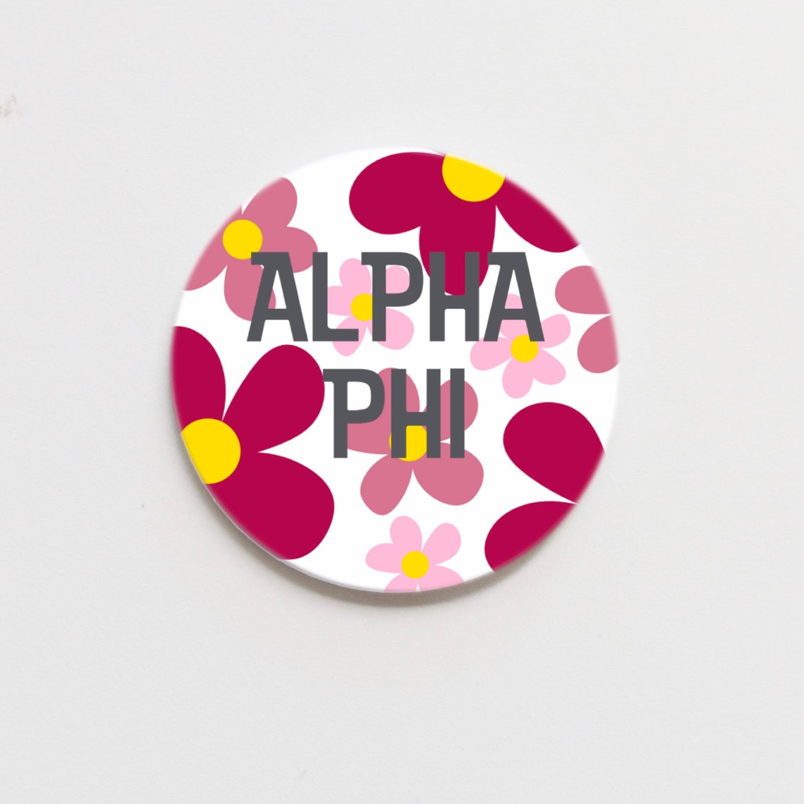 Alpha Phi Flower Power Greek Button - Etsy