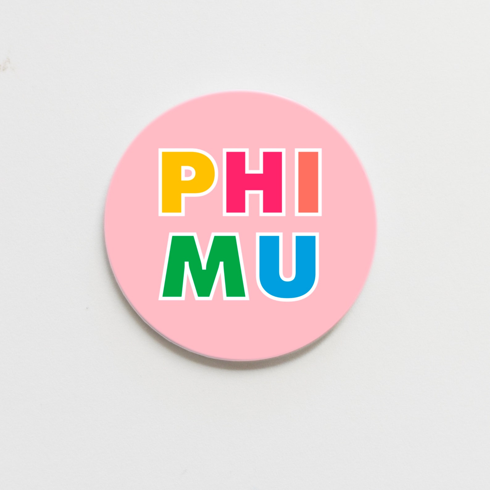 Phi Mu Color Me Greek Button - Etsy