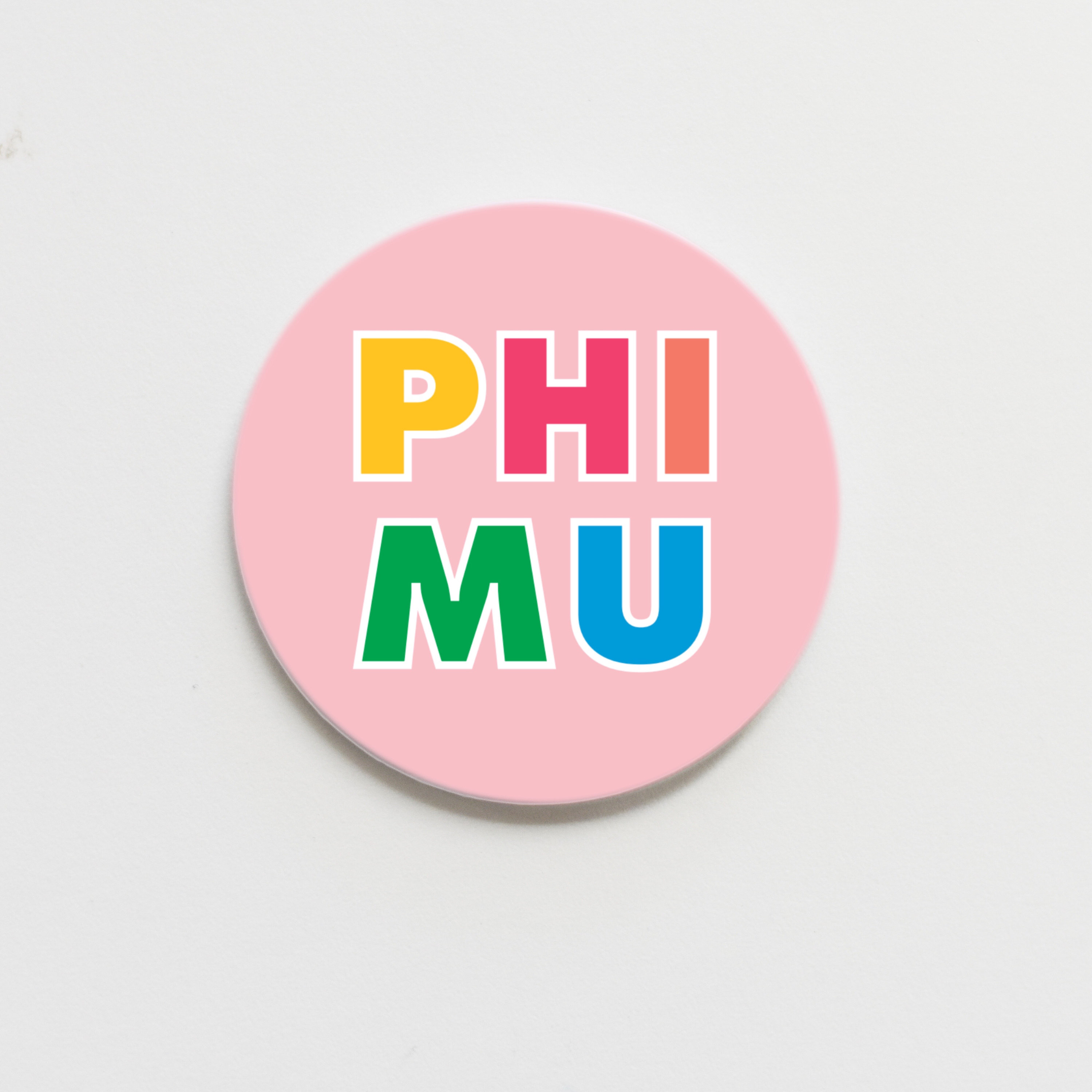 Phi Mu Color Me Greek Button - Etsy