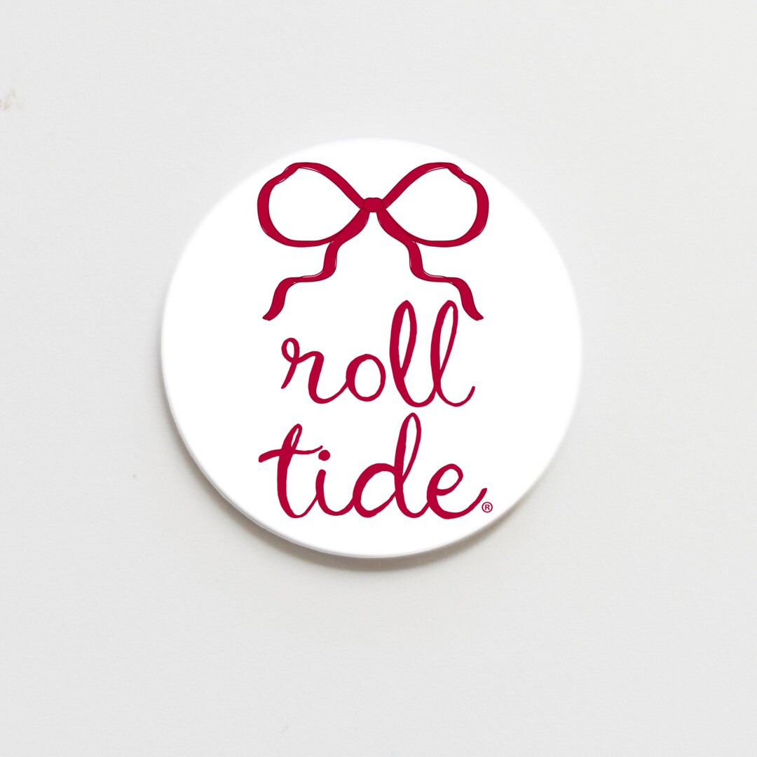 University of Alabama Bow Button - Etsy