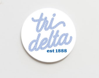 Tri Delta Greek Boots Button - Etsy