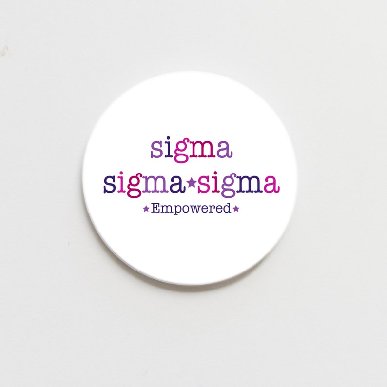 Tri Sigma Greek Motto Button - Etsy