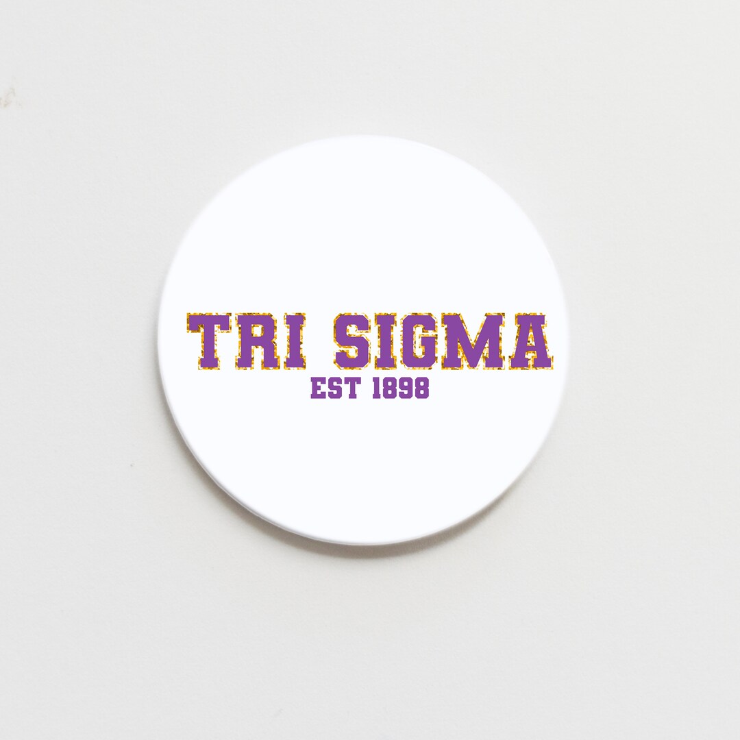 Tri Sigma Greek Varsity Button - Etsy