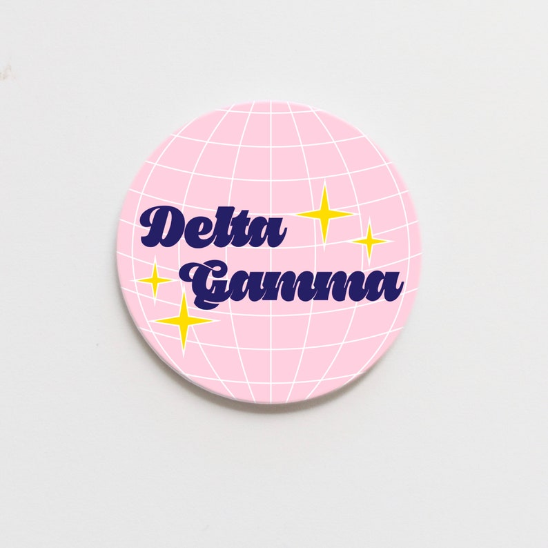 Delta Gamma Greek Disco Button - Etsy