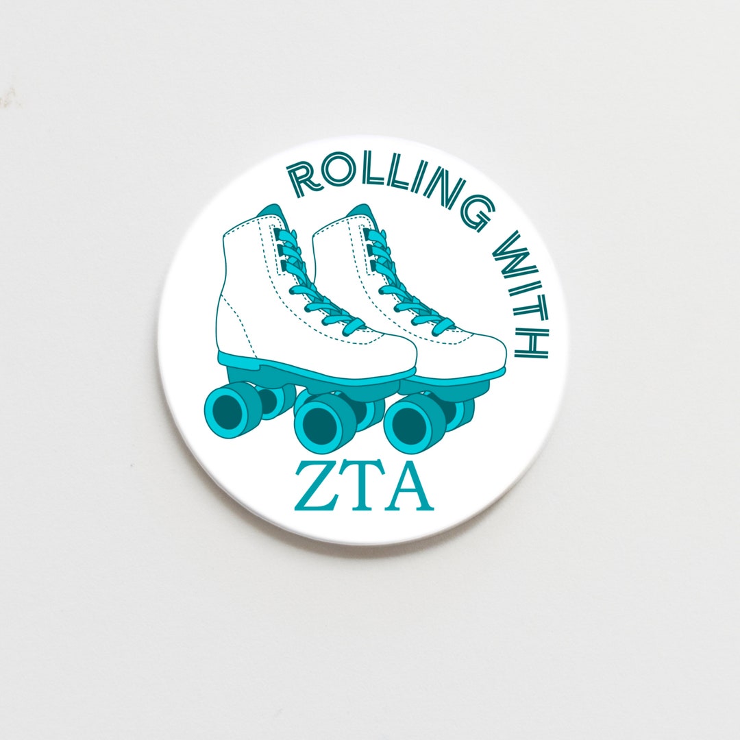 Zeta Tau Alpha Roller Skate Greek Button - Etsy
