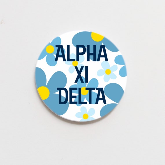 Alpha Xi Delta Flower Power Greek Button - Etsy