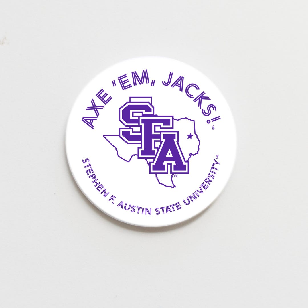 Stephen F Austin Axe'em Jacks Logo Button - Etsy