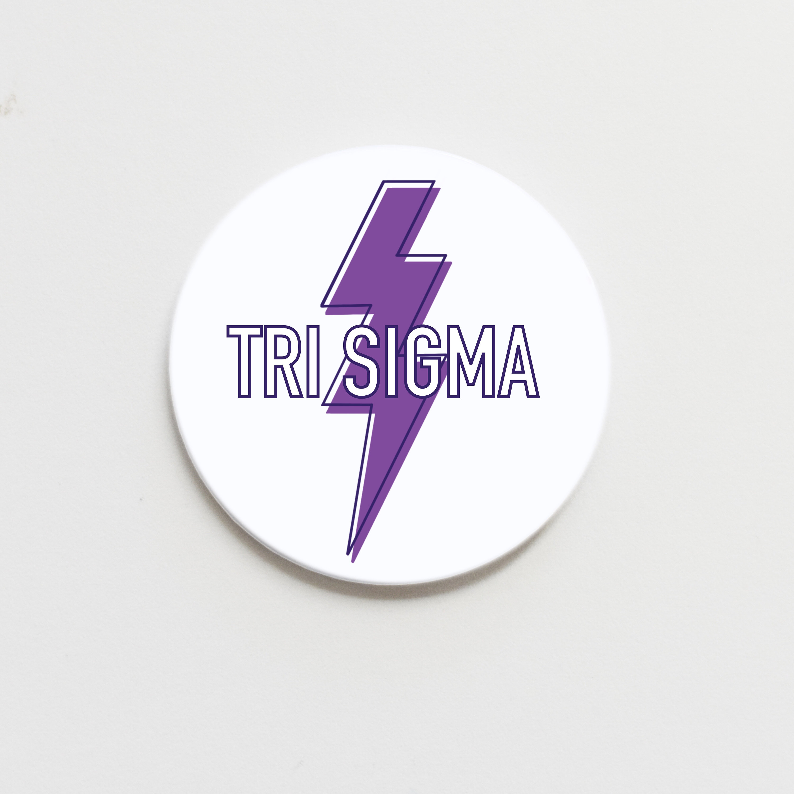 Tri Sigma Greek Lightning Button - Etsy